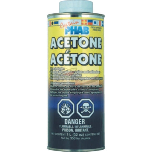 Captain Phab XXX Acetone, 1L – Bruces Marine Sales and Service, Inc