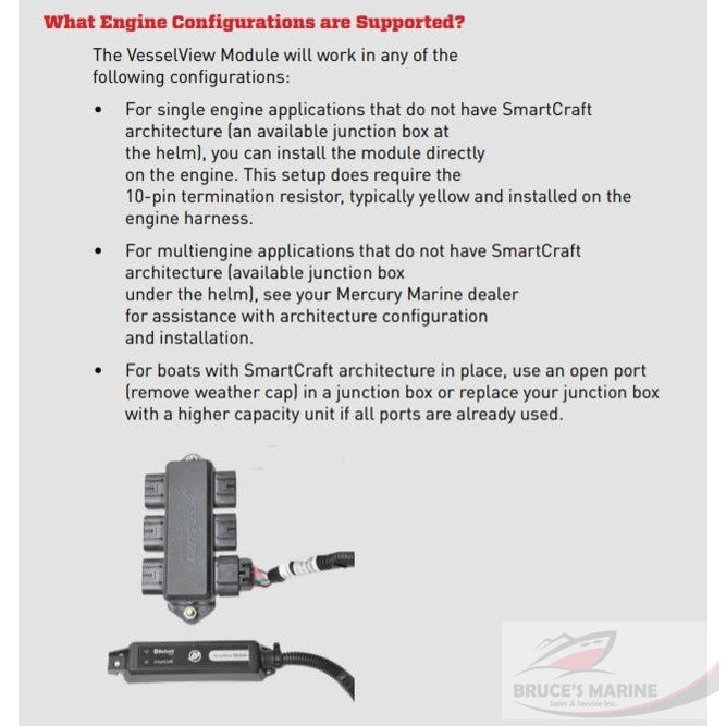 Mercury-Mercruiser 84-8M0157078 SmartCraft VesselView Mobile Kit 1-4 E ...
